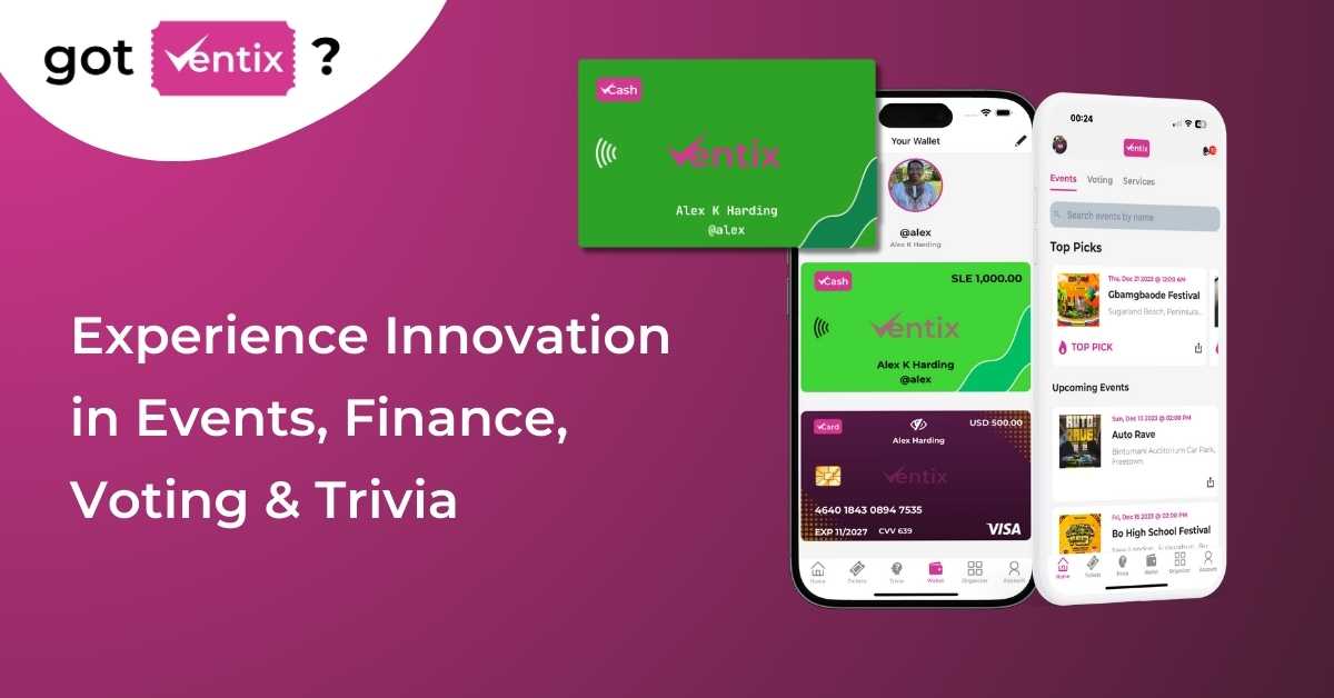 Ventix - Unforgettable Events, Secure Finances, Voting & Trivia